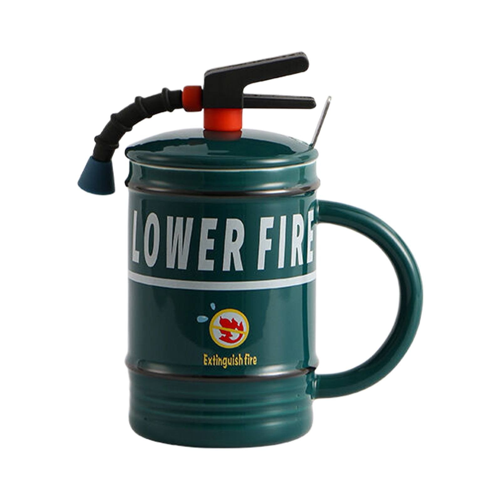Coffee Mug Cups Ceramic Tea Cup Fire Extinguisher Shaped Handmade Cute ...
