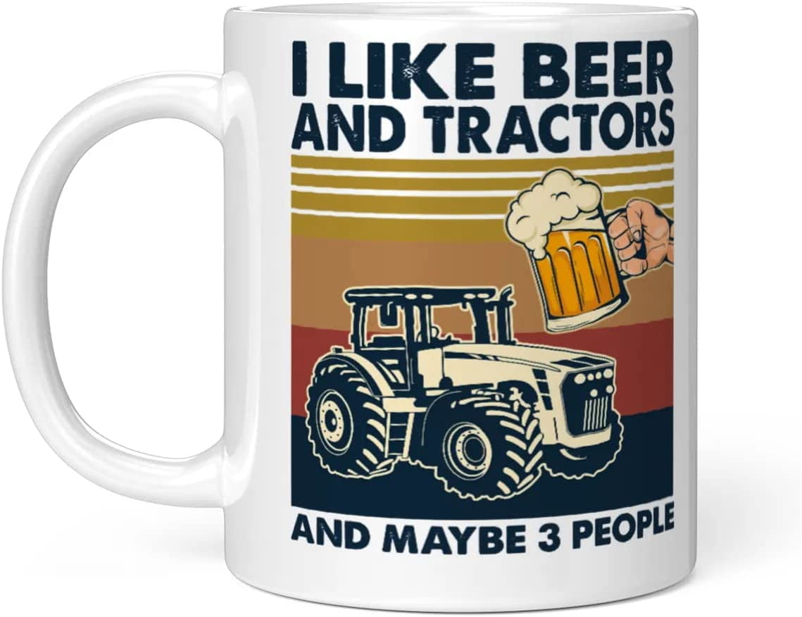 Coffee Mug For Farmer From Kids Funny Farmer Gifts I Like Beer And ...