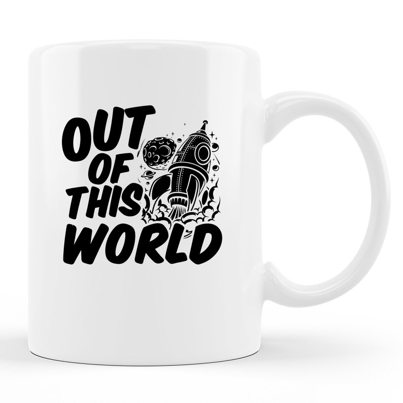 Coffee Mug Fun Space Mug. Fun Space Gift. Outer Space Mug. Solar System ...