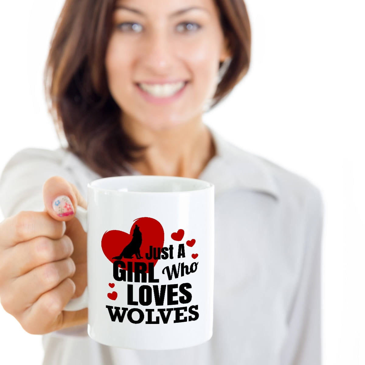 Coffee Mug Funny Just A Girl Who Loves Wolves Coffee Mug | Wolf Girl ...