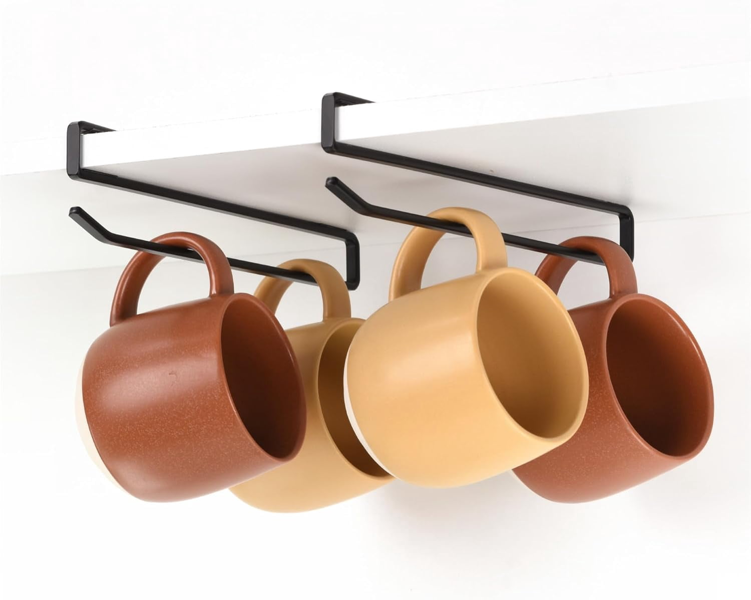 Coffee Mug Hanger for Cabinet, Clip-On Shelf, for Cups, Utensil ...