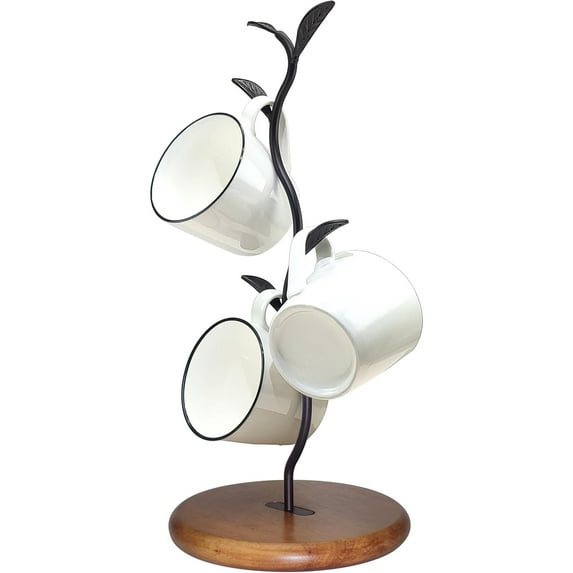 Coffee Mug Holder Tree Rack for Counter,Leaf Shaped Tea Cup Mug Holder ...