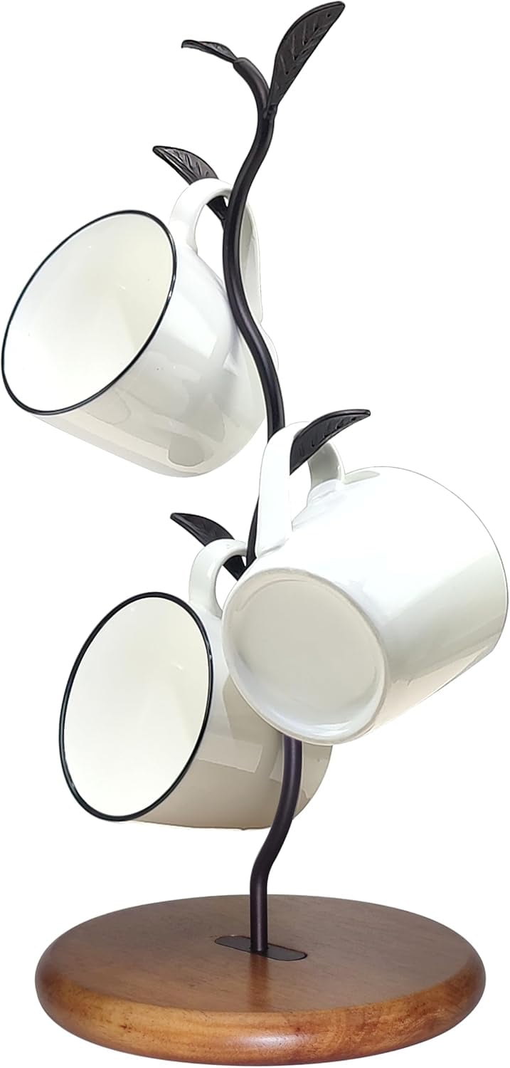 Coffee Mug Holder Tree Rack for Counter,Leaf Shaped Tea Cup Mug Holder ...