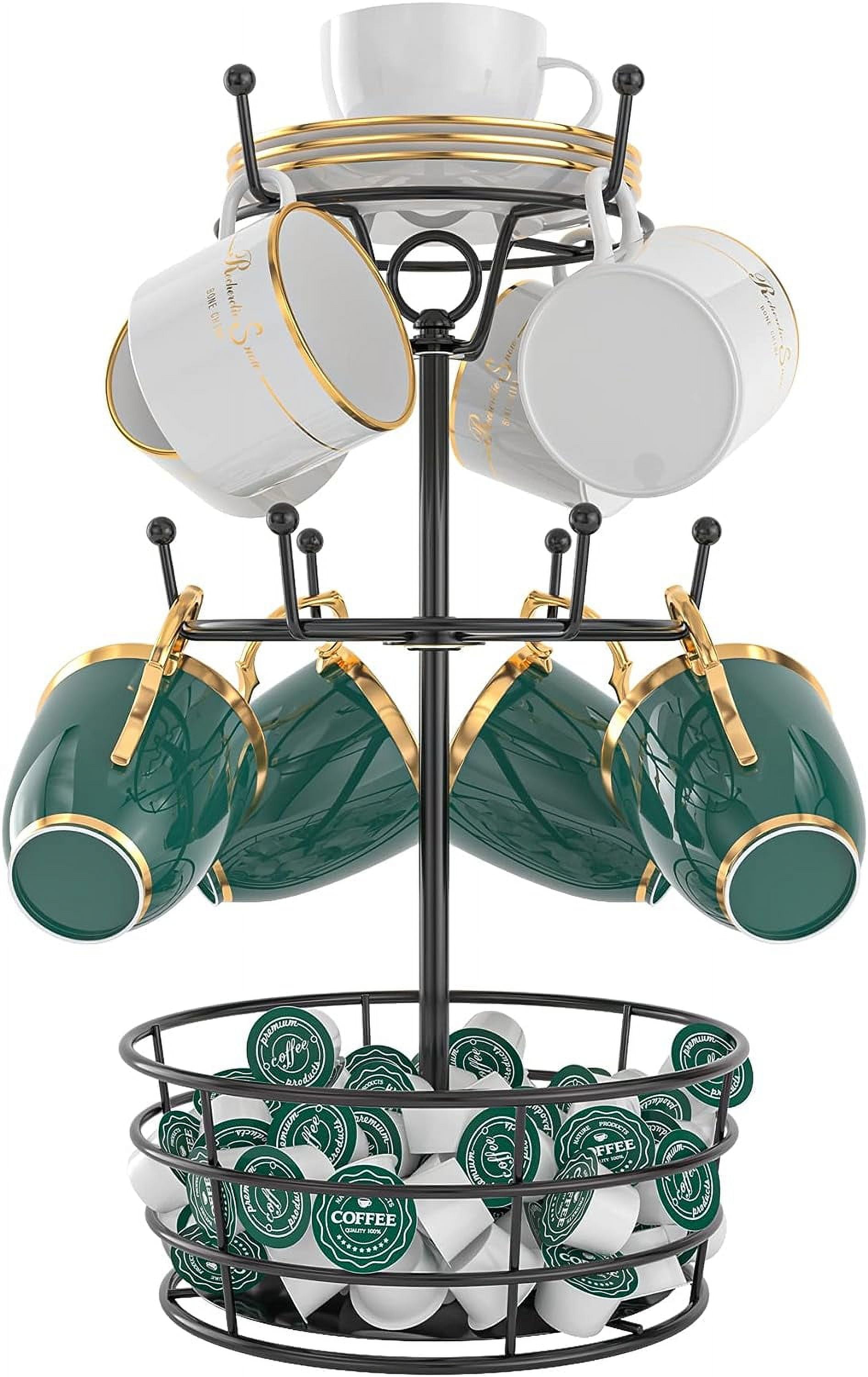Coffee Mug Holder Tree Stand - Rotatable Metal Coffee Mug Rack Holder ...