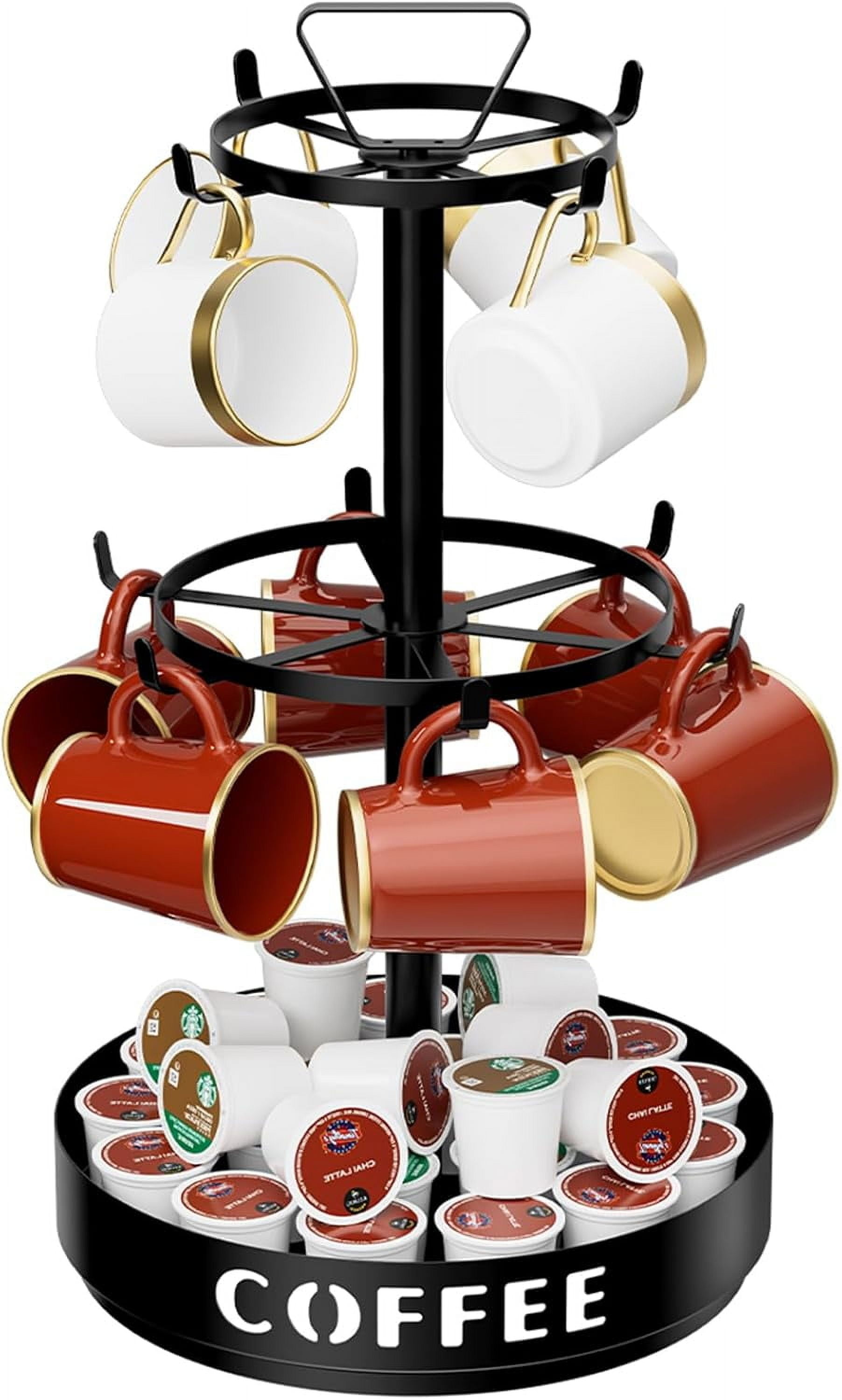 Coffee Mug Holder Wall Mounted with 12 Movable Hooks, Metal Coffee Cup ...