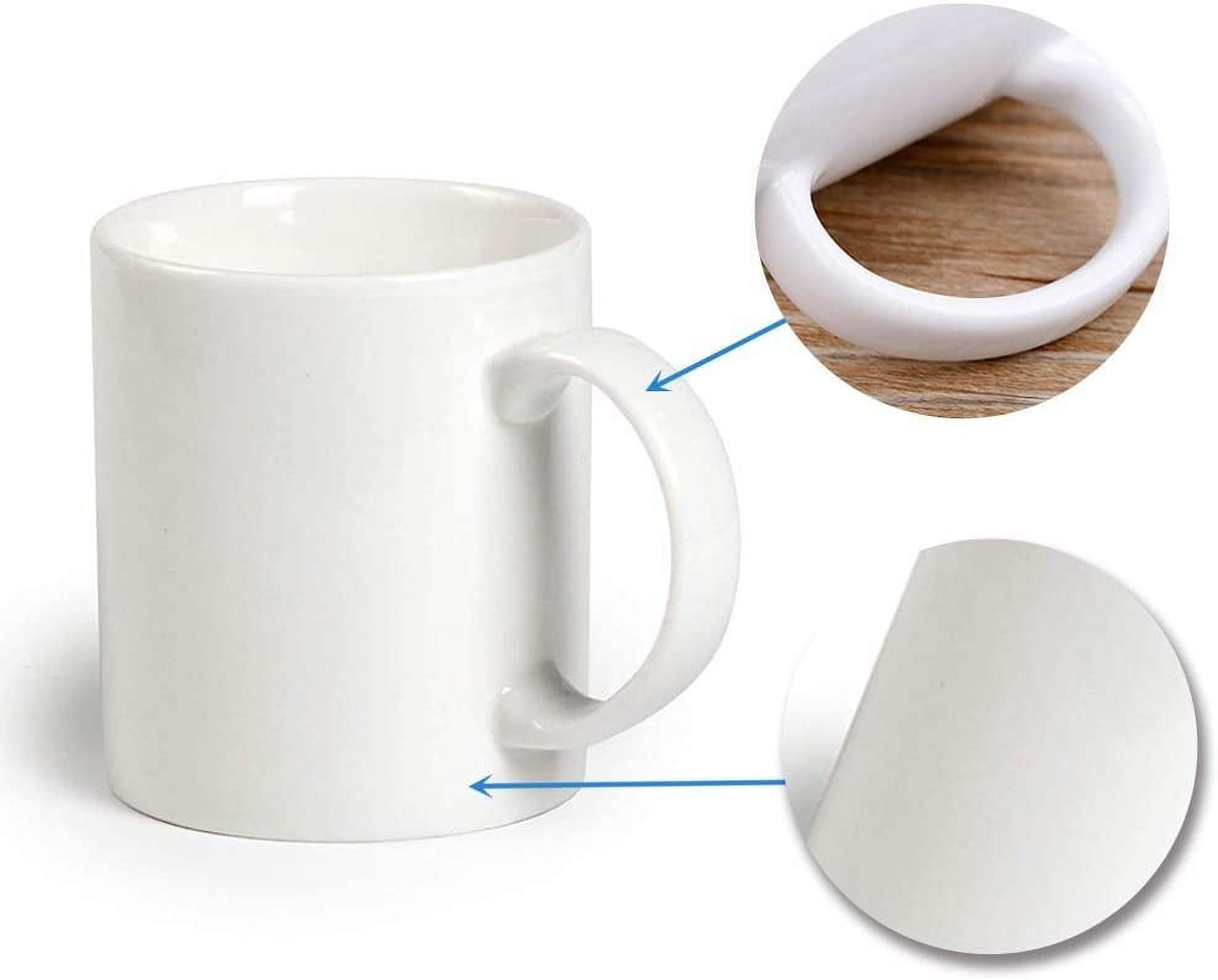 Coffee Mug, Lightweight Bright Porcelain Tea Cups with Handle, for Oven ...