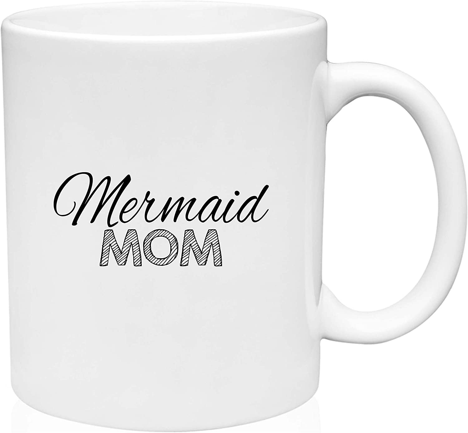 Coffee Mug Mermaid Mom Ocean Sea Tail Swim White Coffee Mug Funny Gift ...