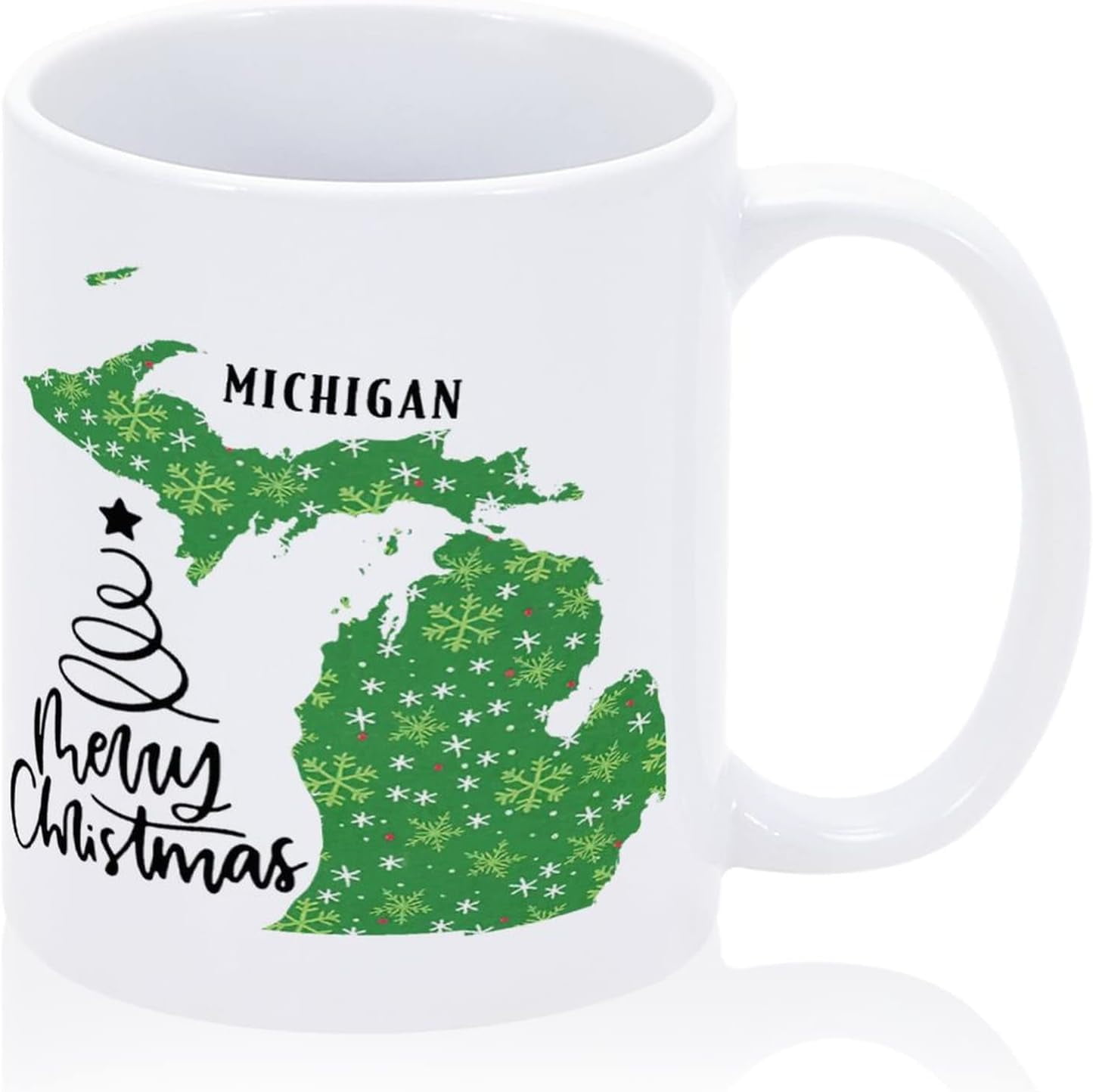 Coffee Mug Michigan Coffee Mug US State Map Ceramic Mug Pine Tree ...