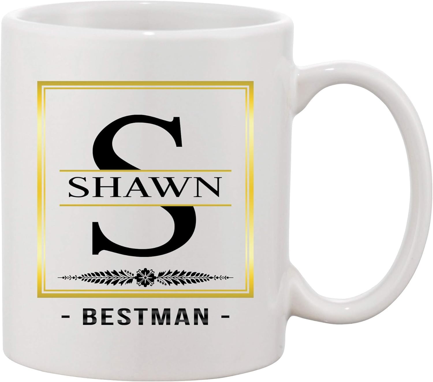Coffee Mug Monogram Initial Cup Mug With Name and Letter (S) Shawn ...