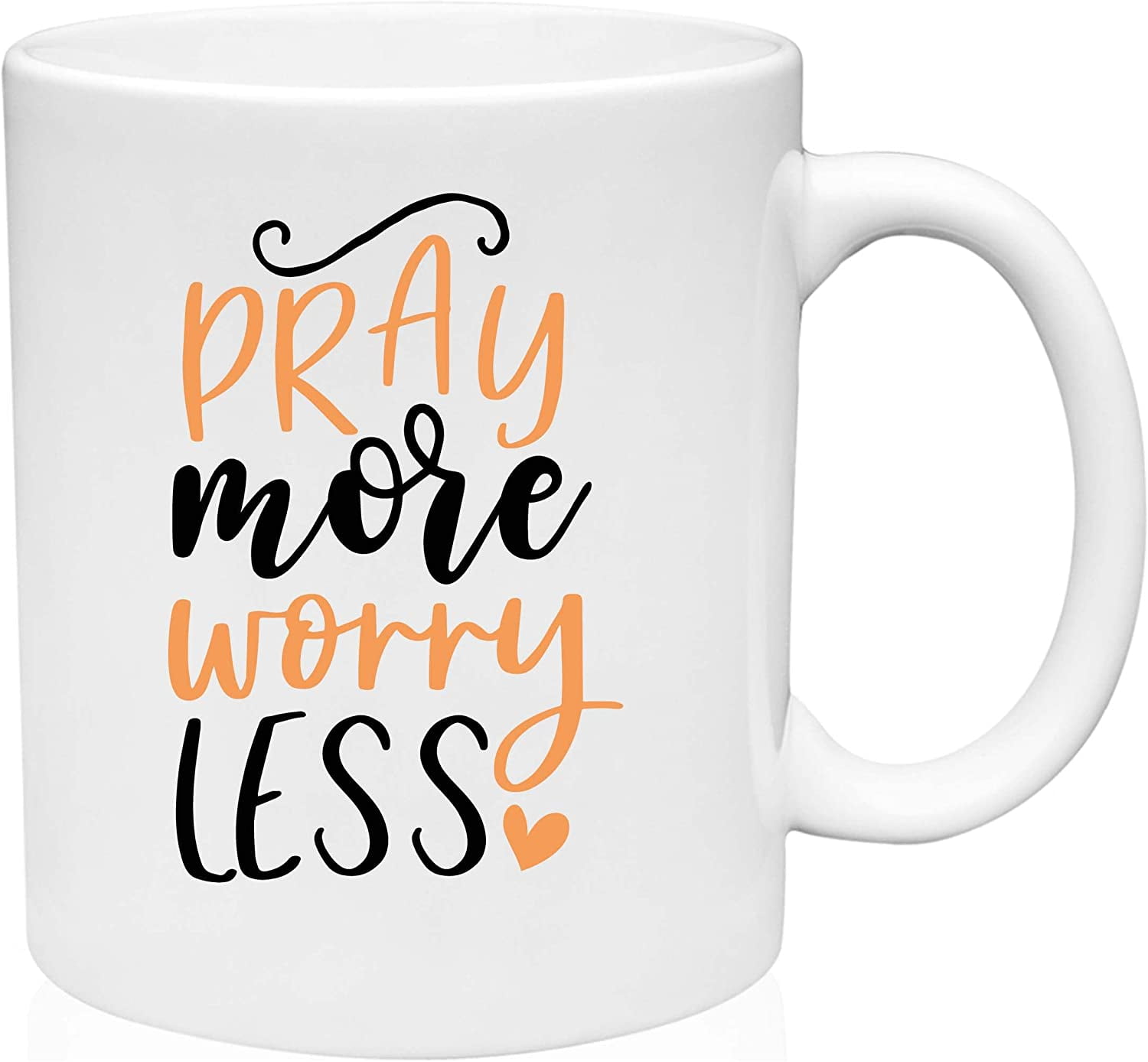 Coffee Mug Pray More Worry Less Thankful Jesus Christian Bible Religion ...