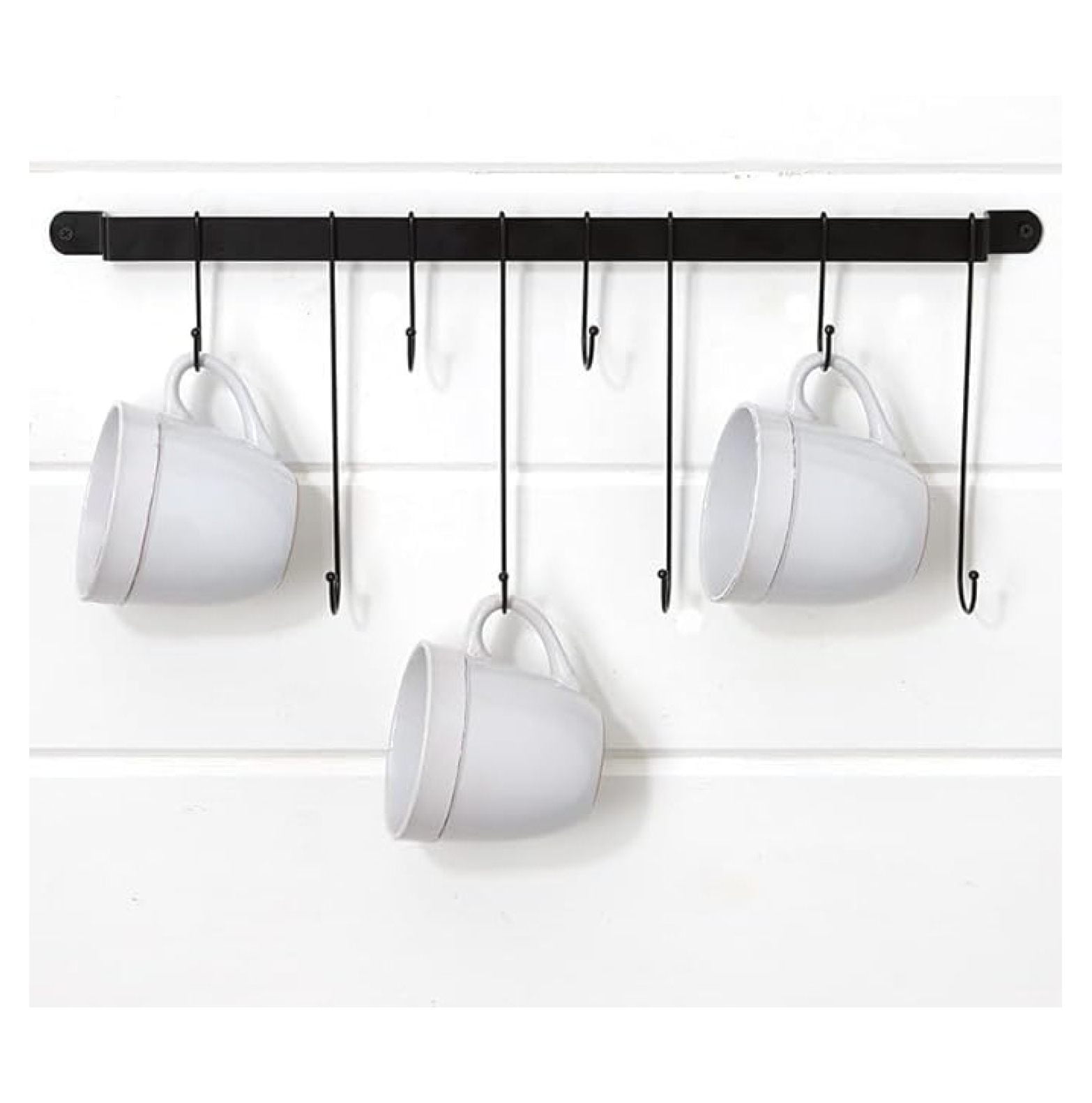 Coffee Mug Rack Wall Mounted - Metal Mug Holder for Kitchen - Space ...
