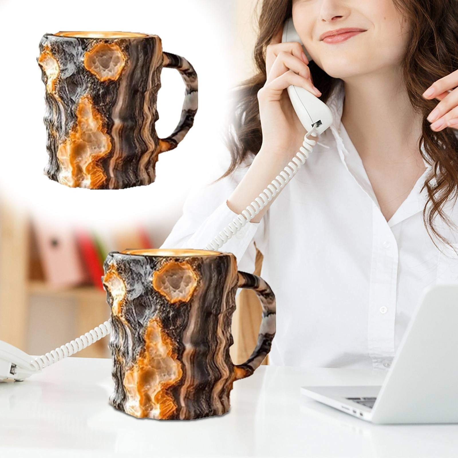 Coffee Mug,Resin Crystal Coffee Mugs Geode,Multi-Colored Crystal ...