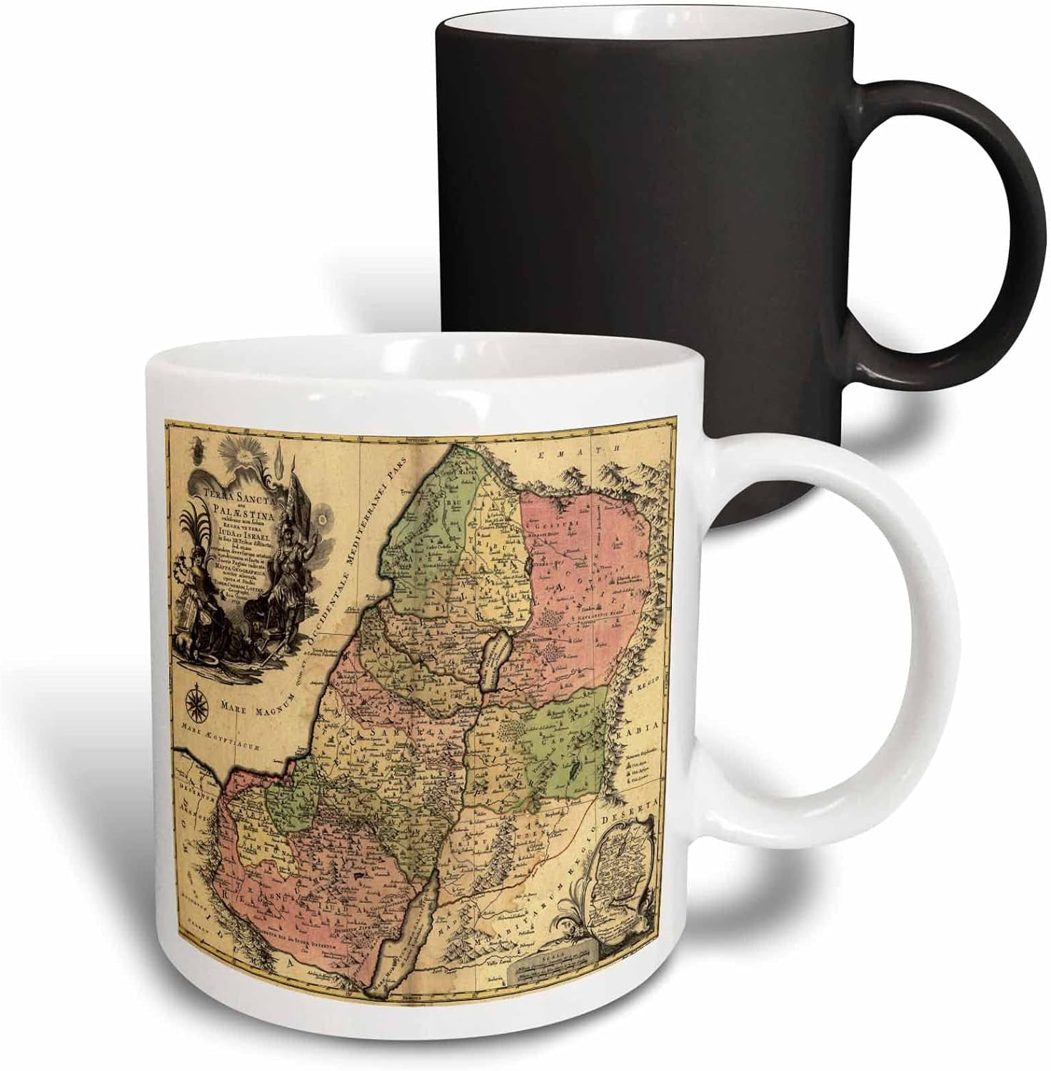 Coffee Mug, Size - 11oz - 1759 Image of the biblical map of the twelve ...