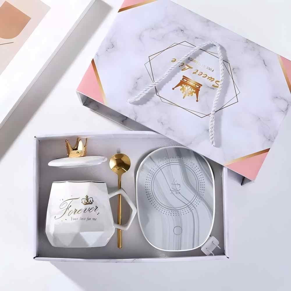 Coffee Mug Wamer, Beverage Warmer,Lovely ins Coffee Cup with Warmer Set ...