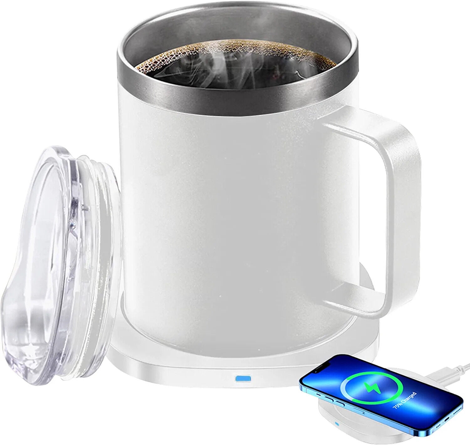 Coffee Mug Warmer Set Self Heating Mug with Wireless Smart Charging ...