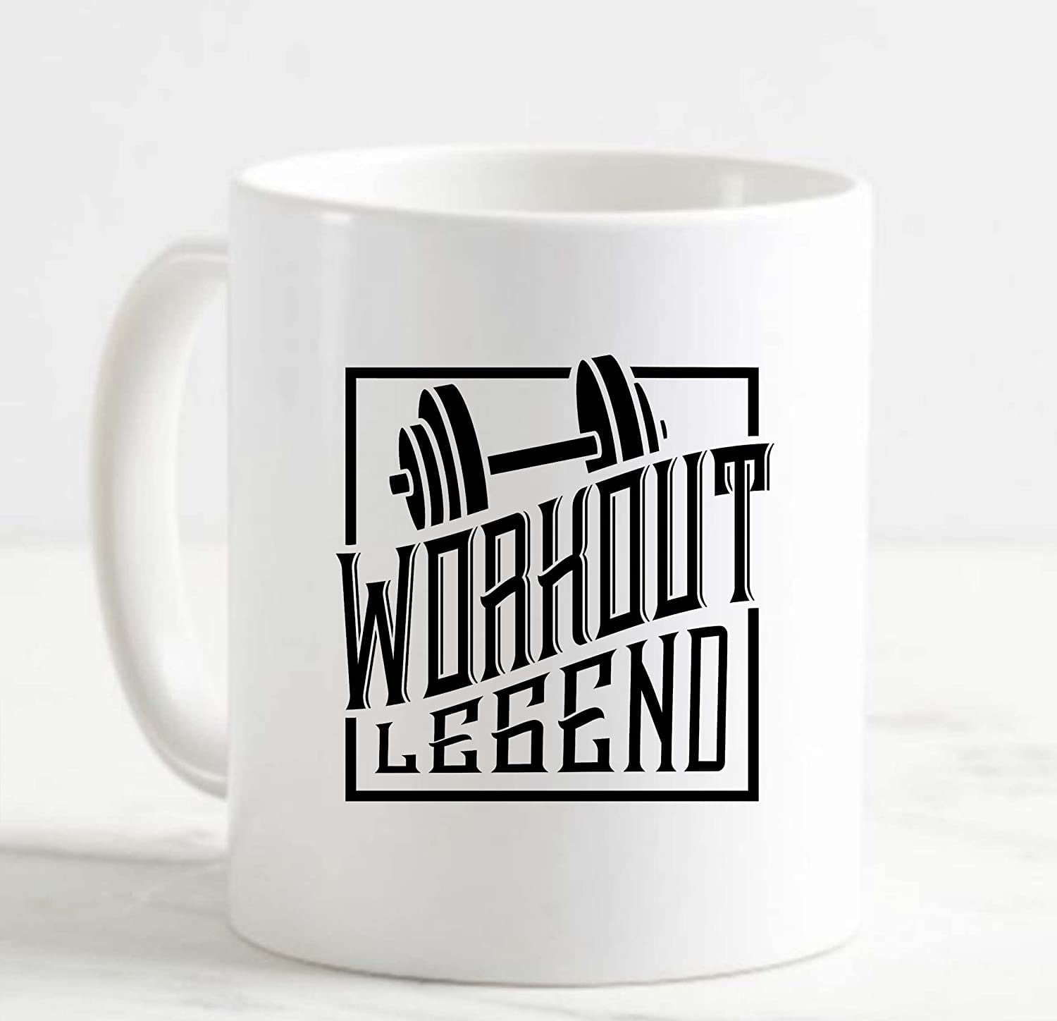 Coffee Mug Workout Legend Gym Fitness Weight Lifting Dumbbell Exercise ...