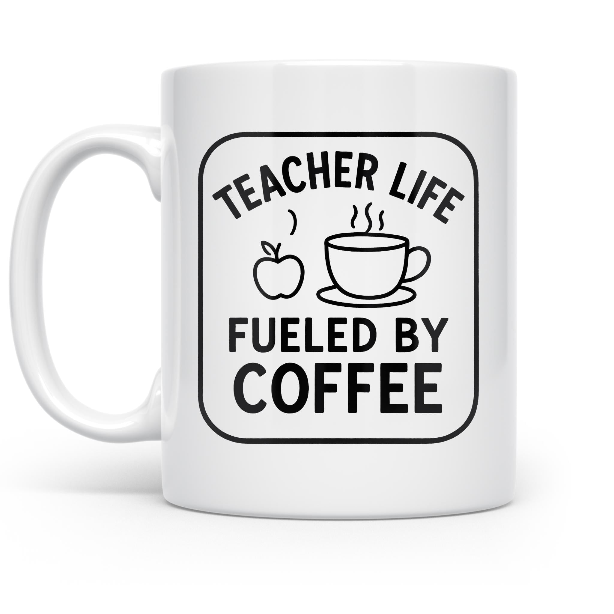 Teacher 11 oz Coffee Mug - Vintage Chalkboard Design White Ceramic Gift ...