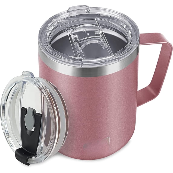Coffee Mug with Handle, 14oz Insulated Stainless Coffee Travel Mug ...