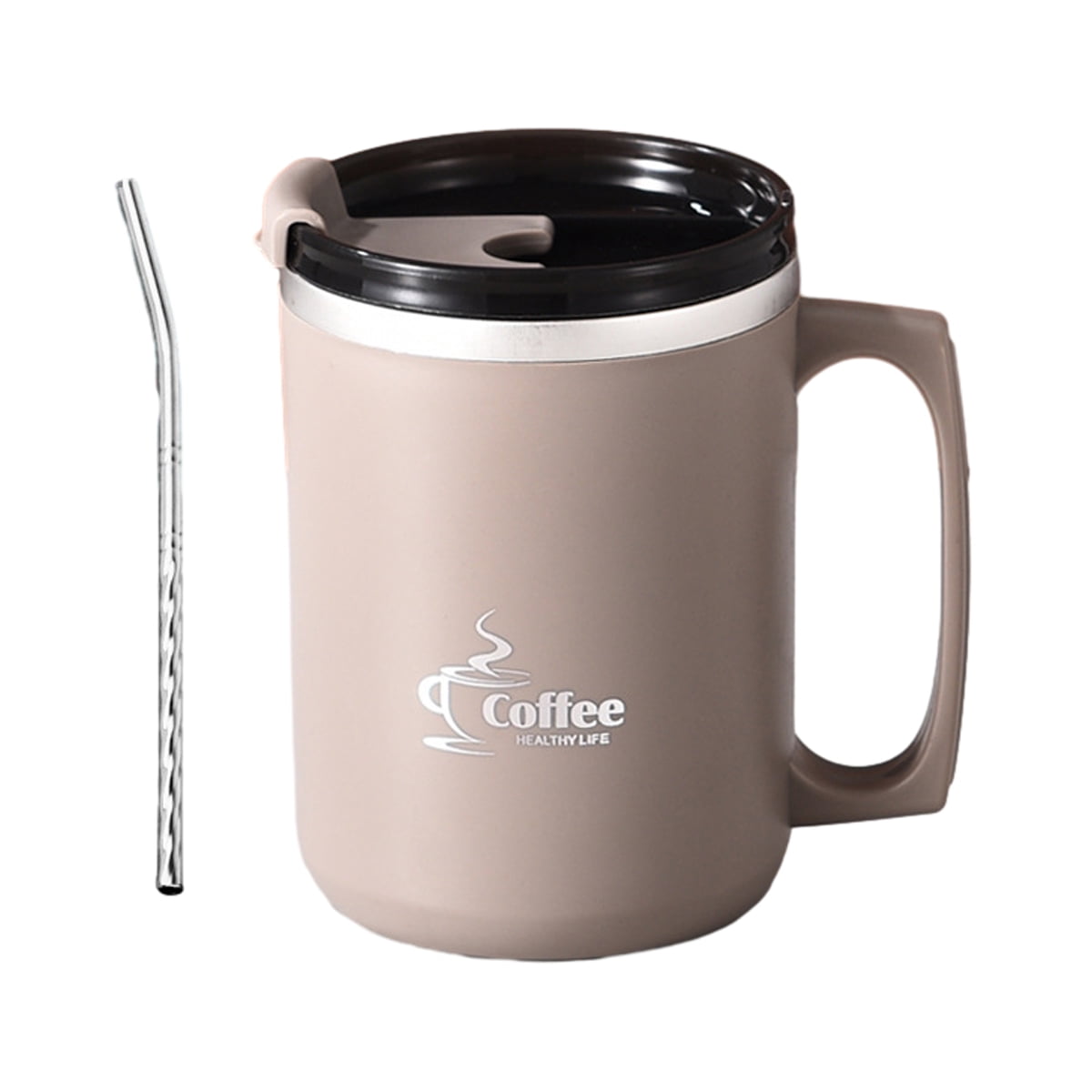 Coffee Mug with Handle, Double Wall Vacuum Travel Mug, Coffee Mug with ...