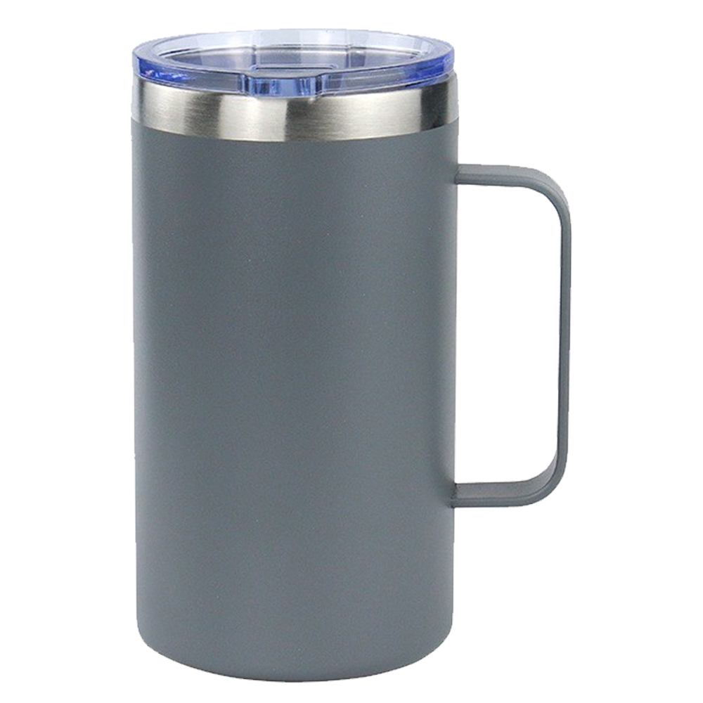 Coffee Mug with Lid, Vacuum Insulated Travel Tumbler with Handle ...
