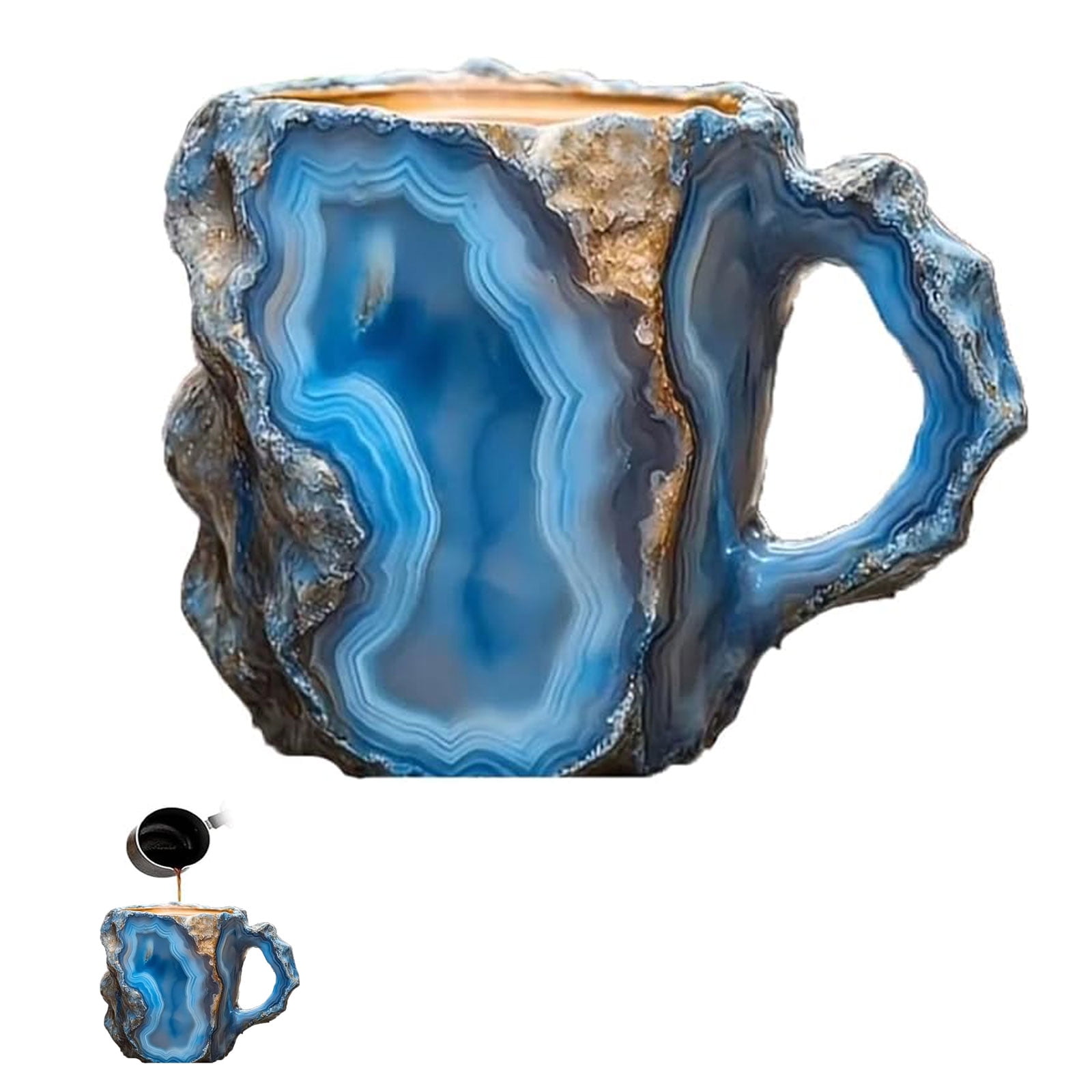Coffee Mugs, Elegant Resin Mugs for Coffee, 4 Colors Mugs for Home and ...