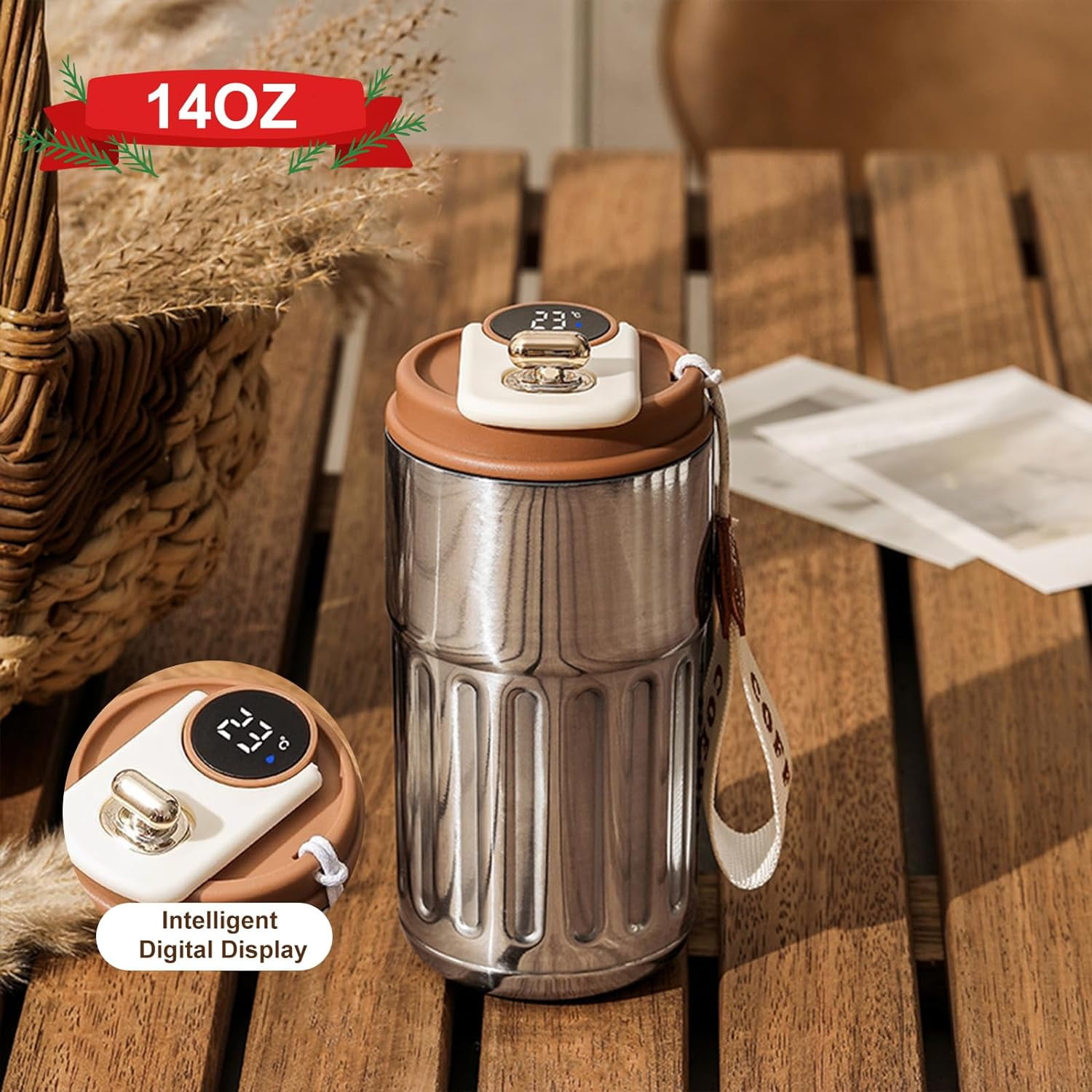 Coffee Mugs, Insulated Coffee Mug with Lid, Smart Coffee Mug Smart ...