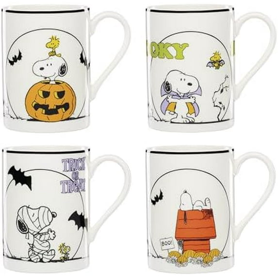 Coffee Mugs, PEANUTS The Great Pumpkin 11 Oz Mugs Set of 4, Assorted ...