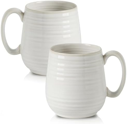 Coffee Mugs Set, 20 oz Large Coffee Cups with Handles, Ceramic Latte ...