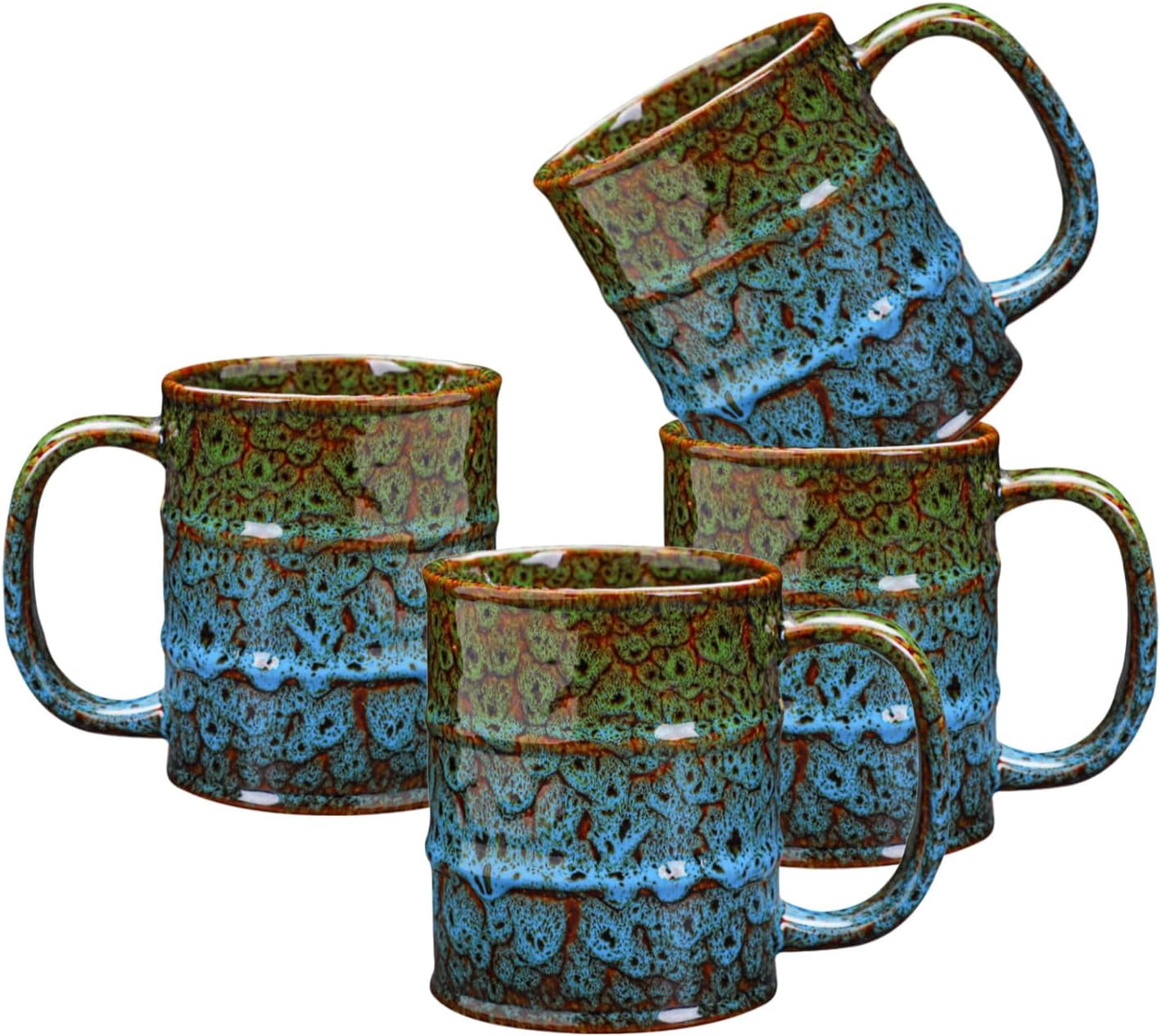 Coffee Mugs Set of 4,12 Oz Coffee Cups Ceramic, Perfect for Office ...