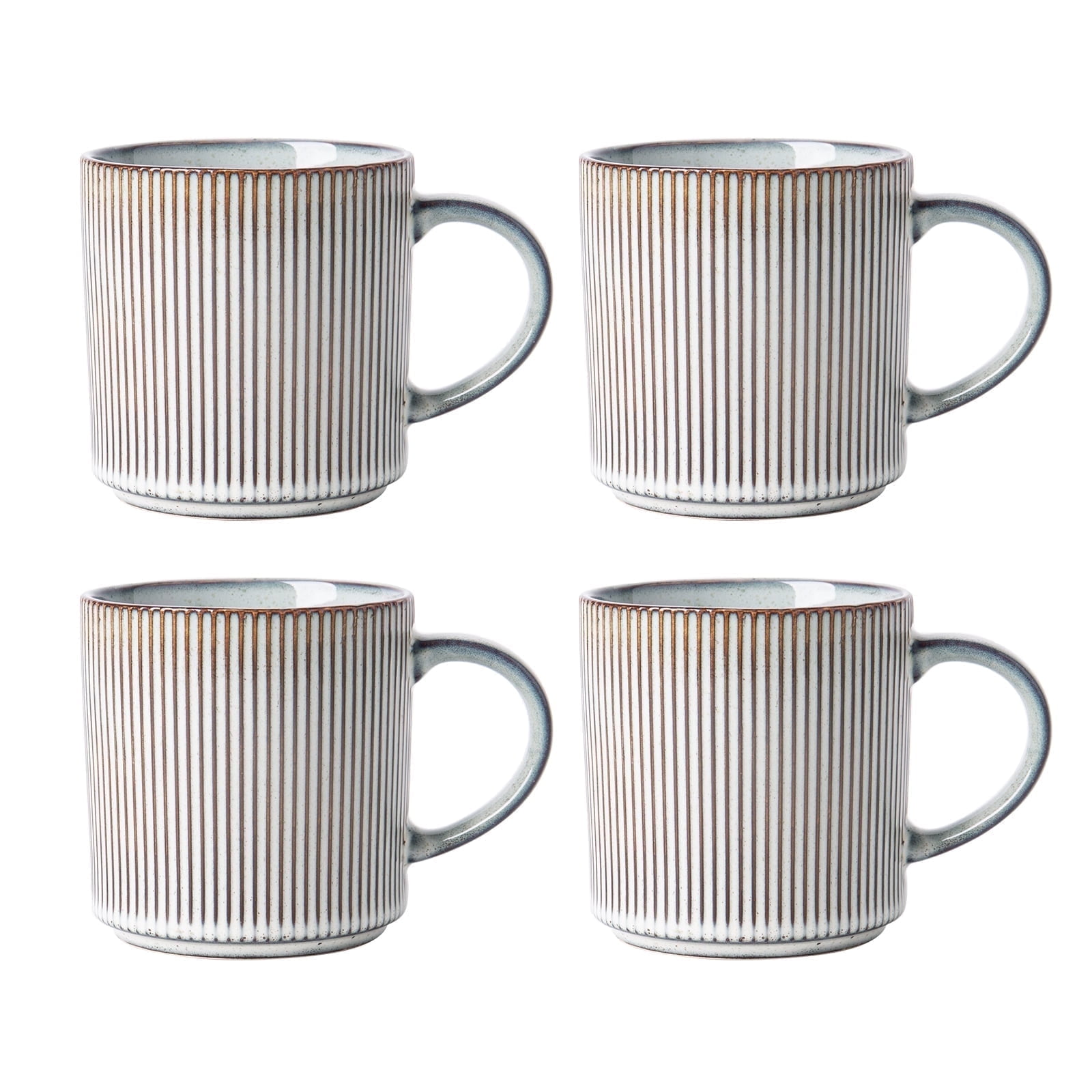 16oz Ceramic Coffee Mugs Set of 4 with Handles, Microwave Safe, Lead ...