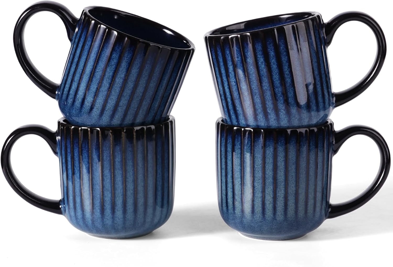 Coffee Mugs Set of 4, Starlight 11 oz Mug Cup Set with Handle for ...