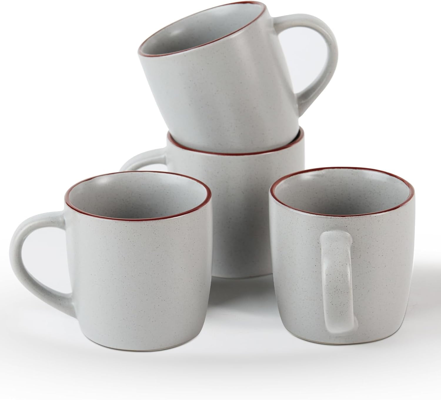 Coffee Mugs for 4, 12 oz Mug Set, Dringking Cup with Handle for Coffee ...