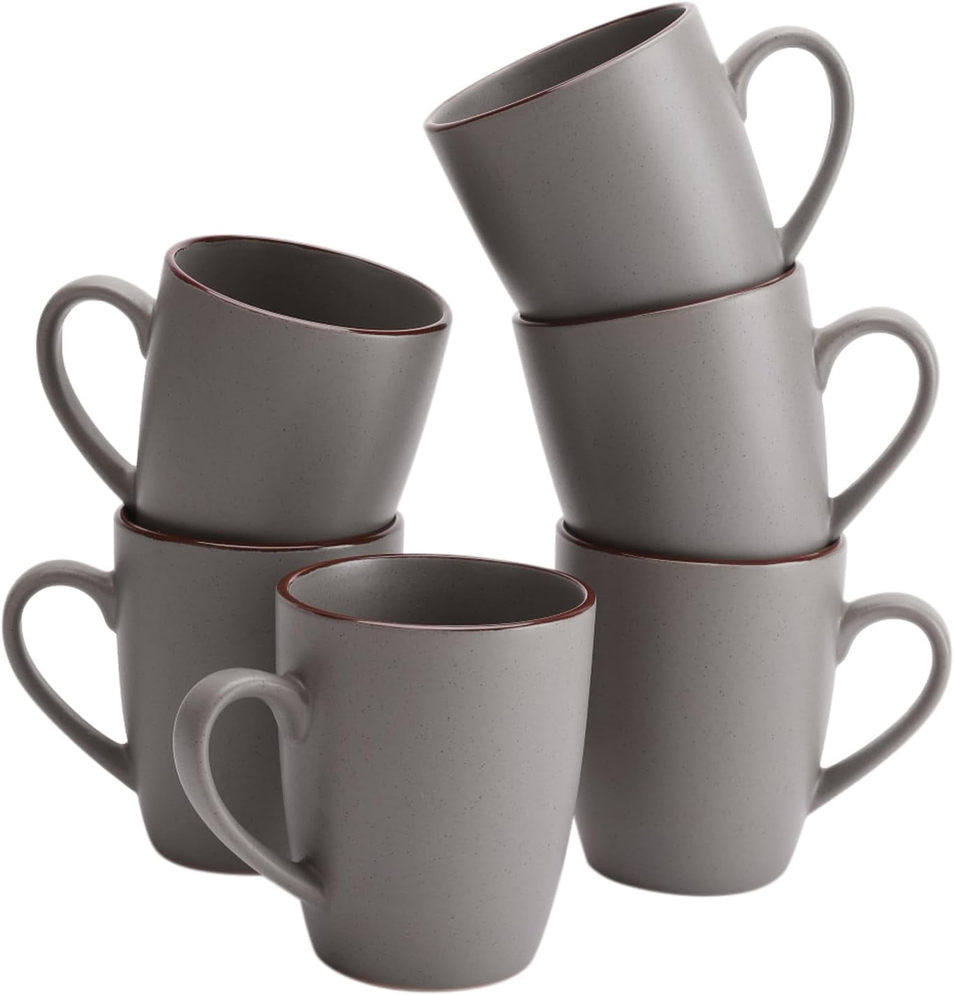 Coffee Mugs for 6, 14 oz Mug Set, Dringking Cup with Handle for Coffee ...