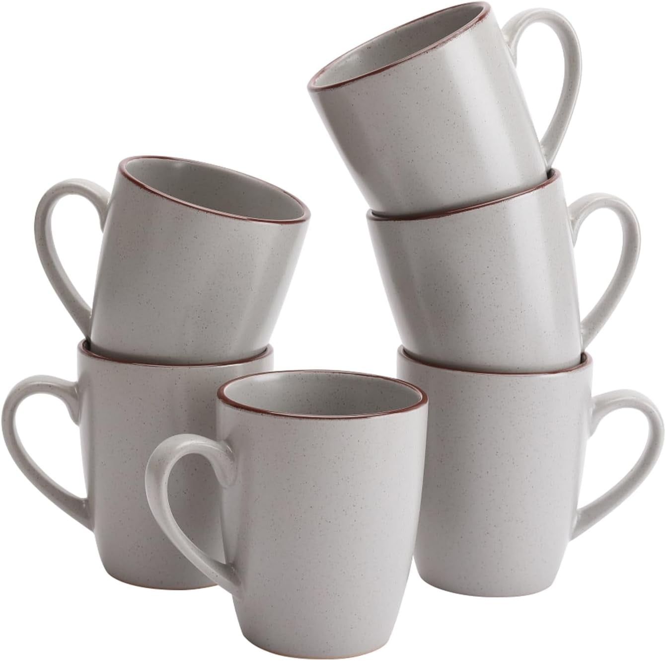 Coffee Mugs for 6, 14 oz Mug Set, Dringking Cup with Handle for Coffee ...