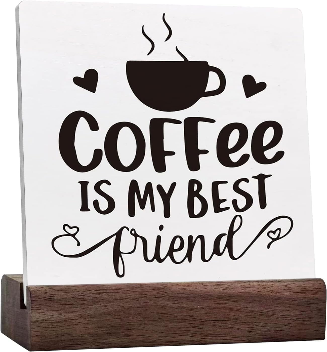 Coffee is My Best Friend Ceramic Table Sign Desk Decor,Funny Coffee ...