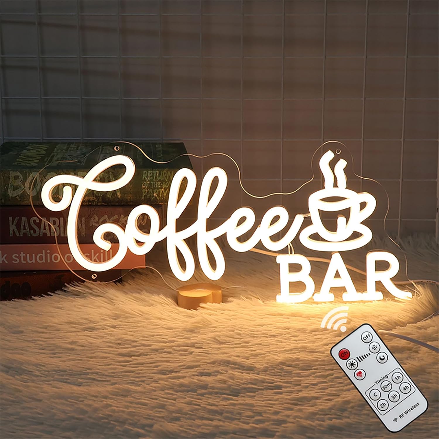 Coffee Neon Sign, But First Coffee LED Sign Light, 17 * 16in Dimmable ...