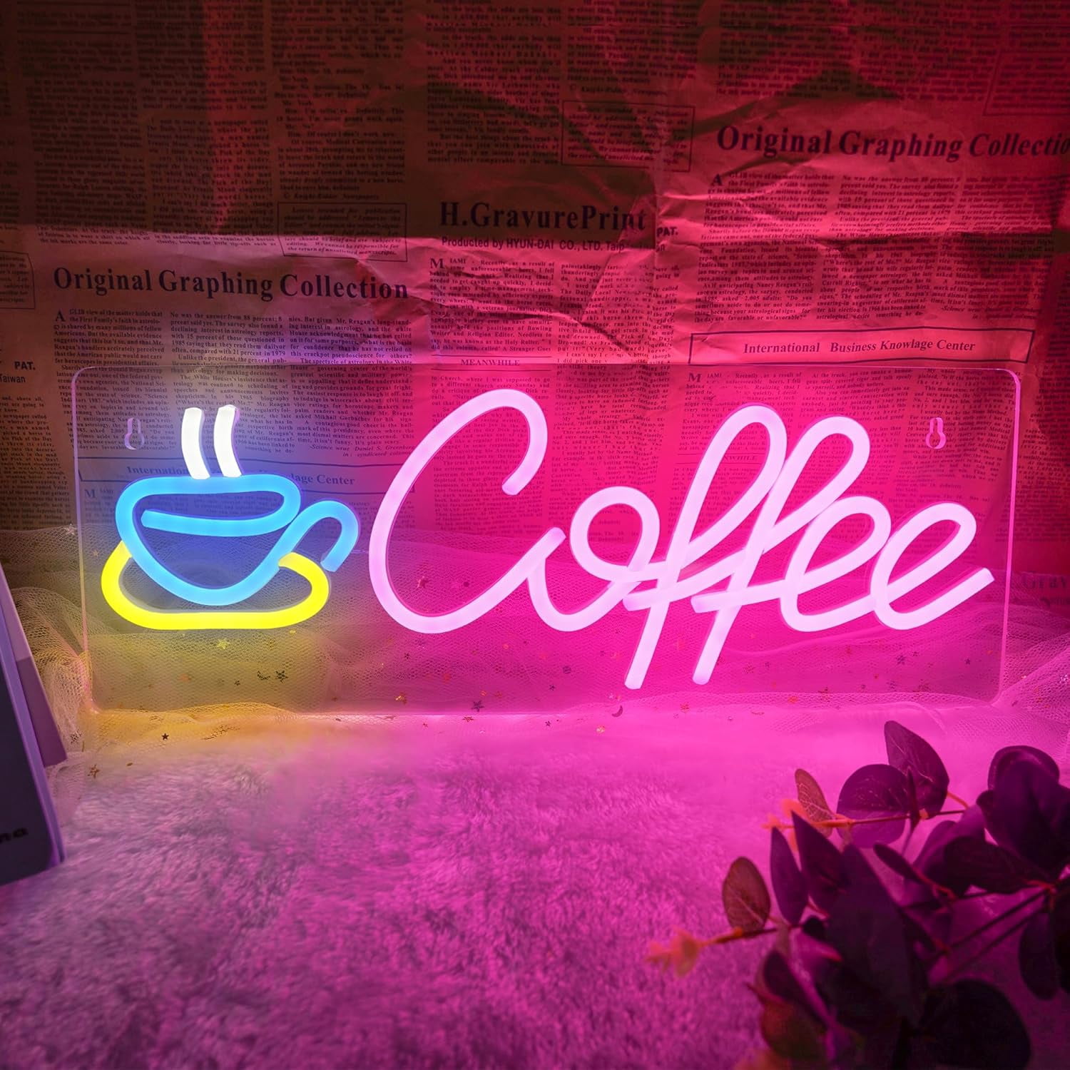Coffee Neon Sign, Dimmable Coffee Bar Signs for Wall Decor, Neon Light ...