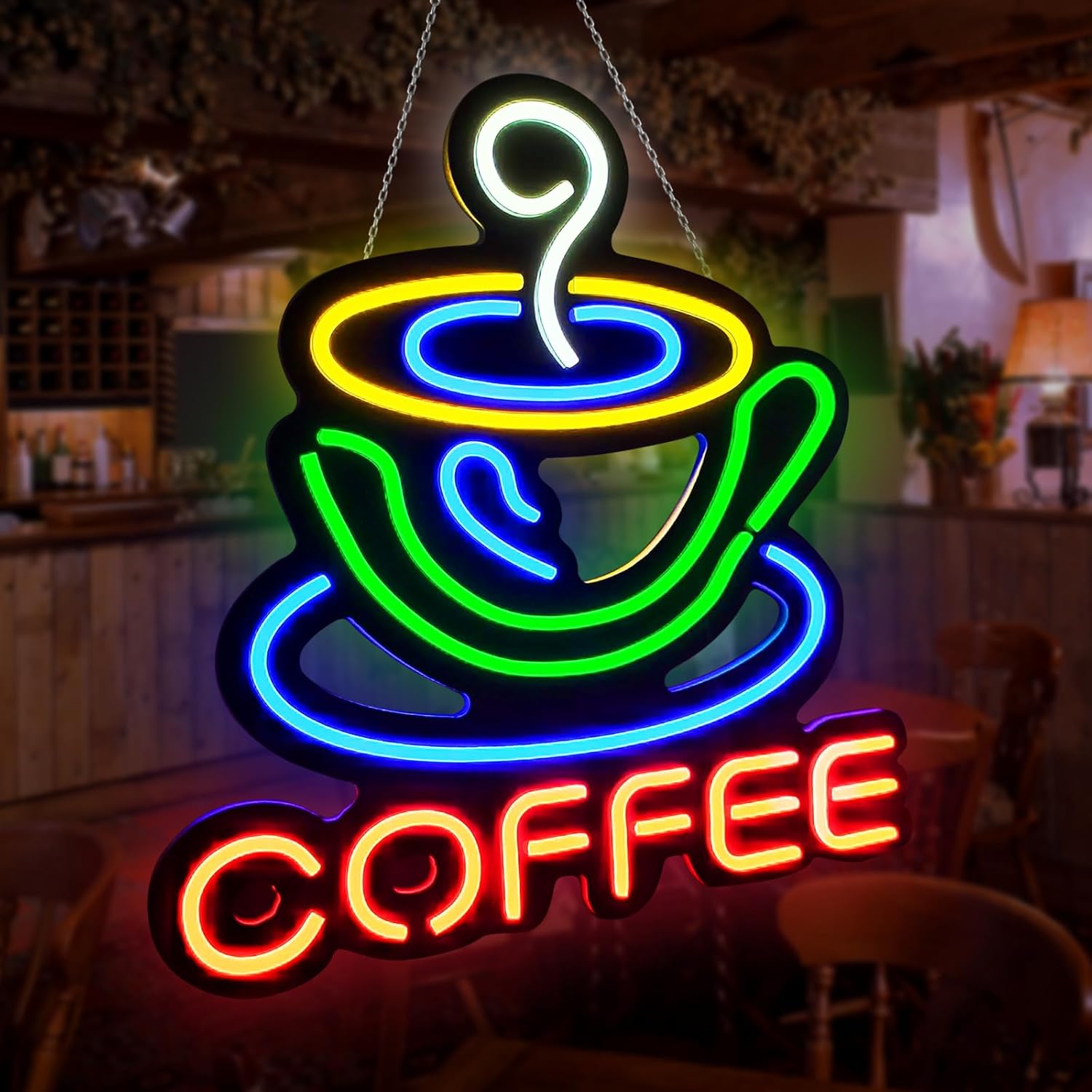 Coffee Neon Sign Led Neon Signs, Coffee Signs Led Dimmable Brightness ...