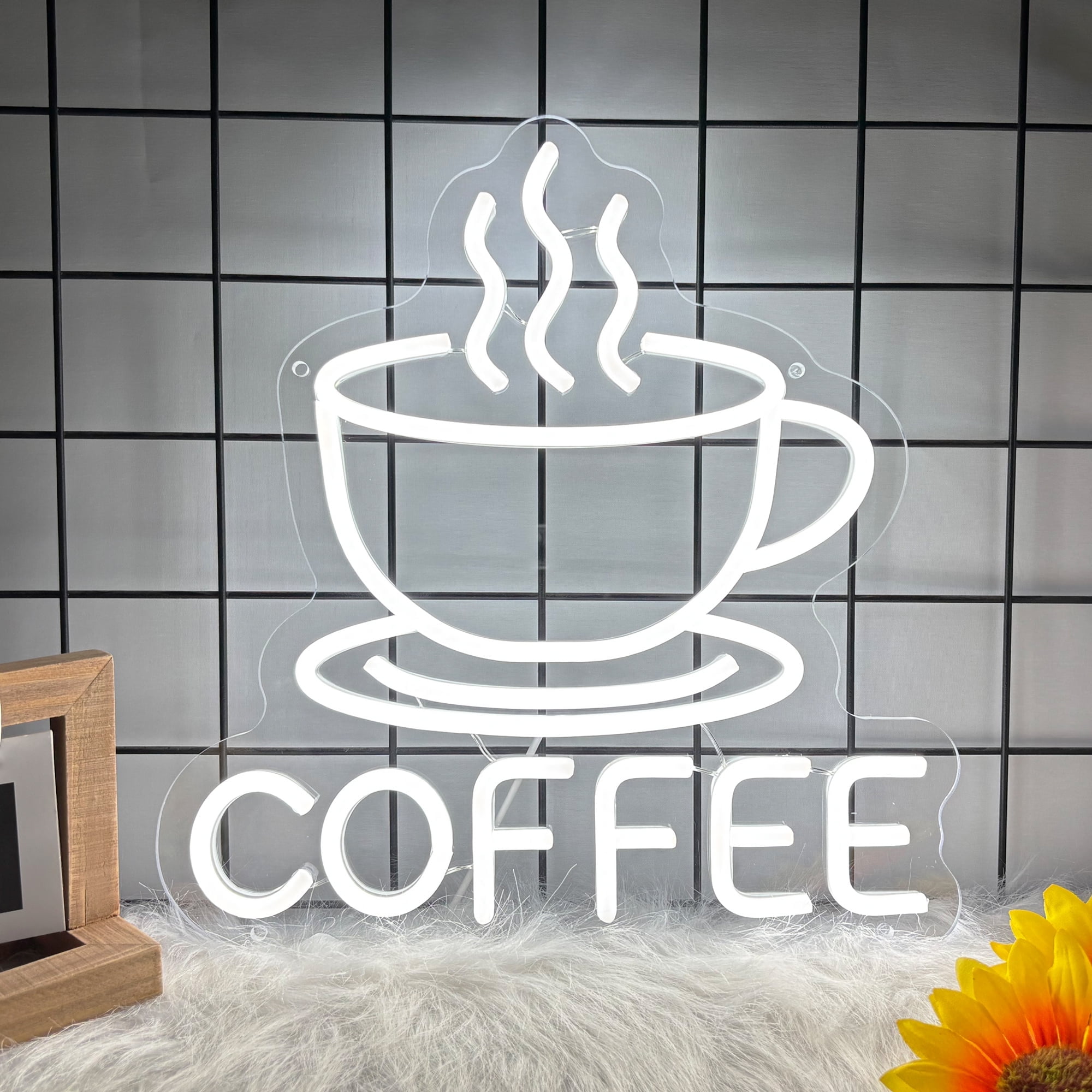 Coffee Neon Sign for Wall Decor, Coffee Led Signs, Dimmable USB Powered ...