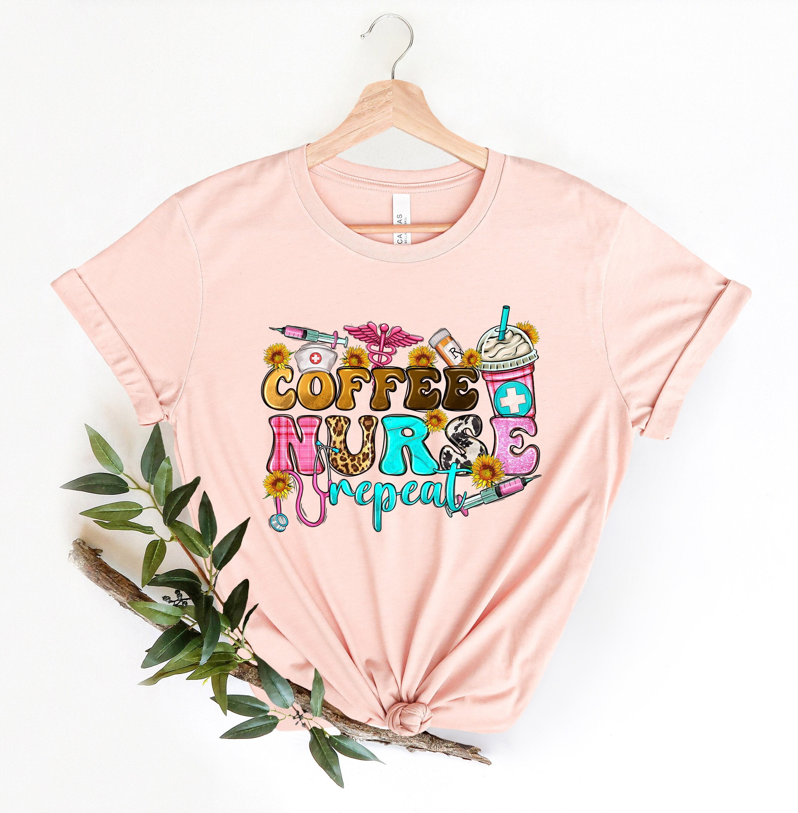 Coffee Nurse Repeat, Nurse Gift, Nursing Grad Shirt, Medical Student ...