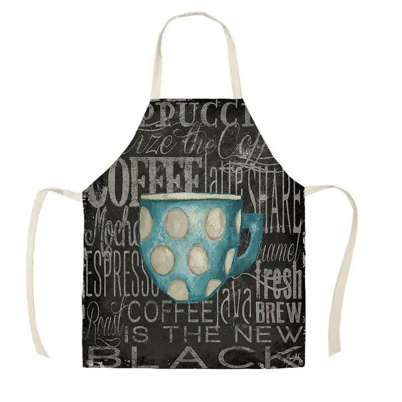 Coffee Pattern Ladies Kitchen Apron Restaurant Cafe Roasting Shop ...