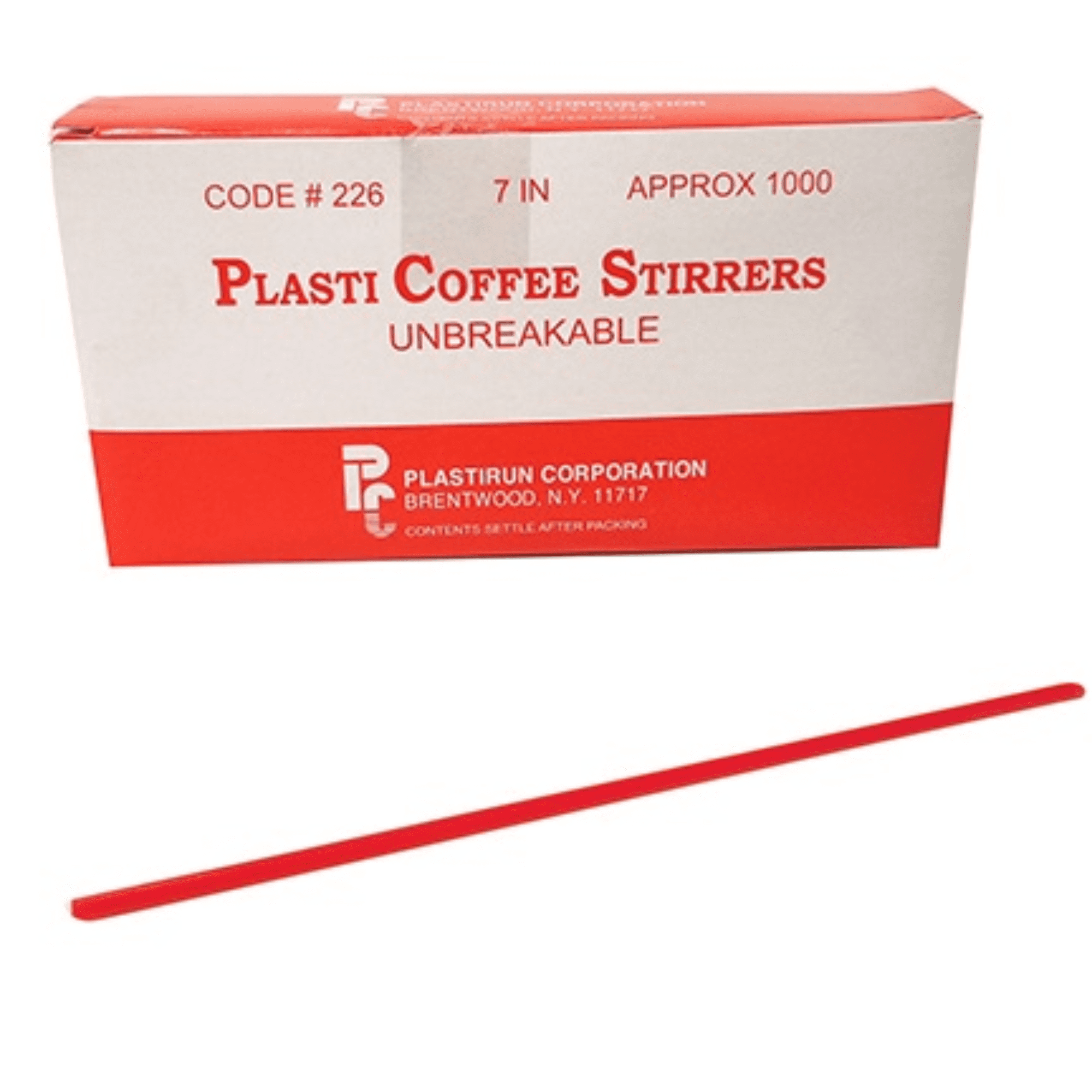 Coffee Plastic Unbreakable Stirrers 7" Red 1000 Count (1 BOX) - Walmart.com