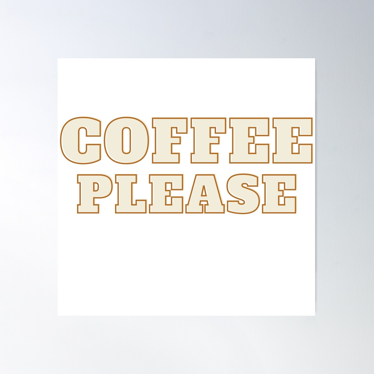 Coffee Please Poster Wall Art, Modern Wall Decor For Living Room ...