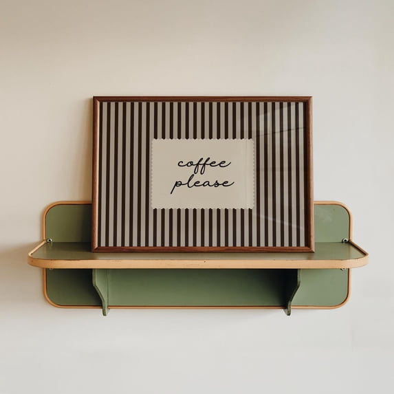Coffee Please Print, Striped Kitchen Wall Art, Unframed Paper Poster ...