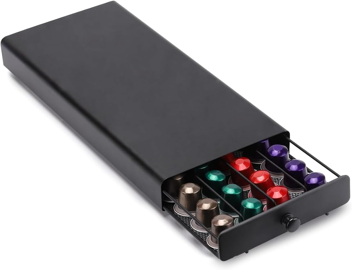 Coffee Pod Capsule Drawer Countertop Organizer Compatible for Nespresso ...