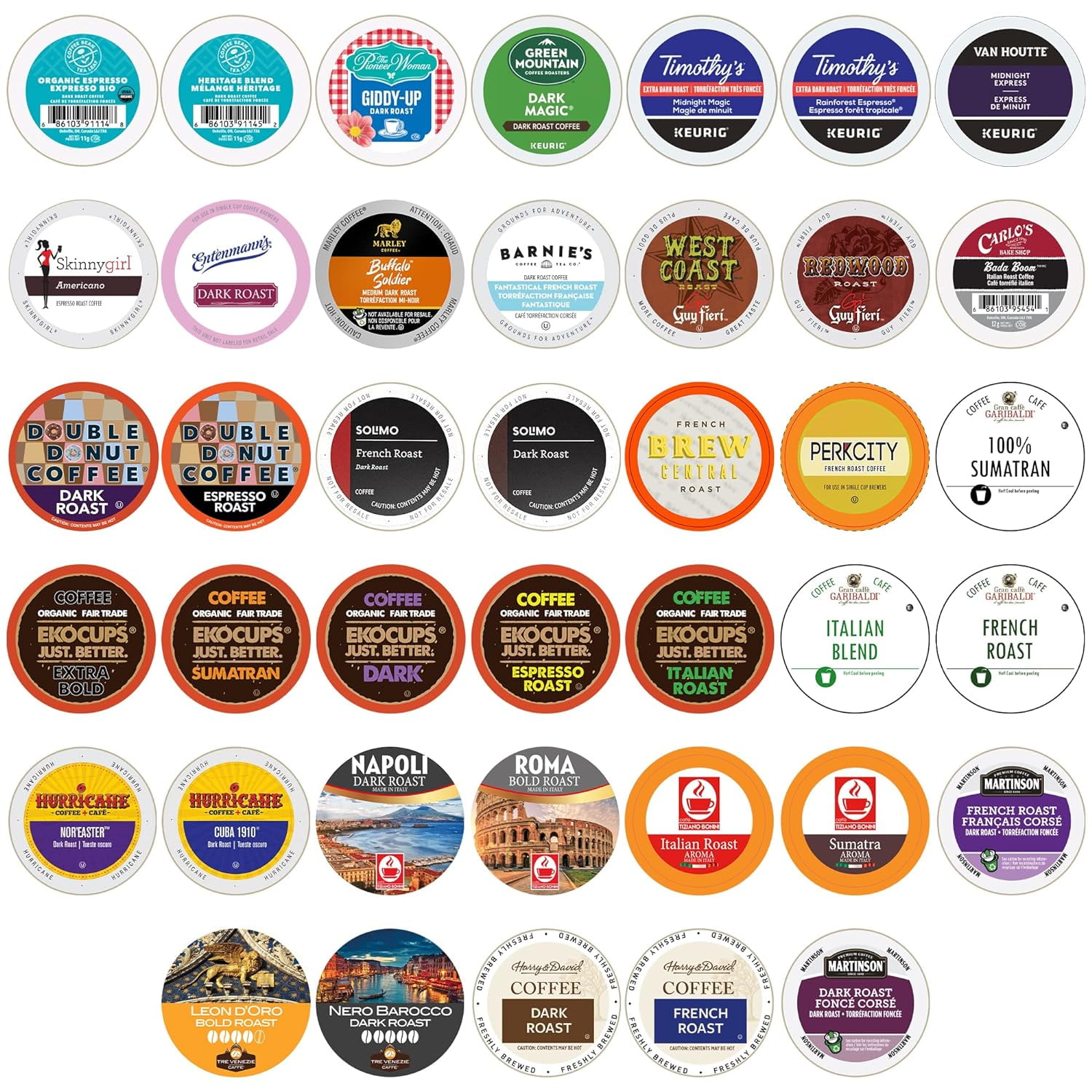 Coffee Pod, Dark Roast & Bold Flavors, Single Serve Cups for Keurig K ...