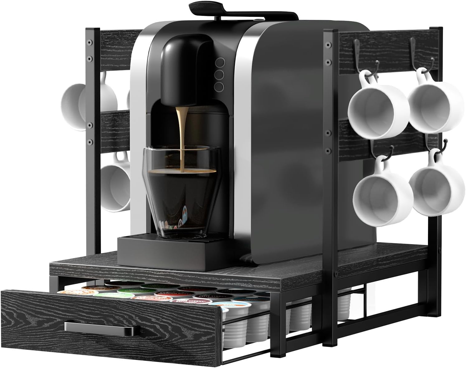 Coffee Pod Drawer for K Cup, 35 Pods K-Cup Holder Organizer with Cup ...