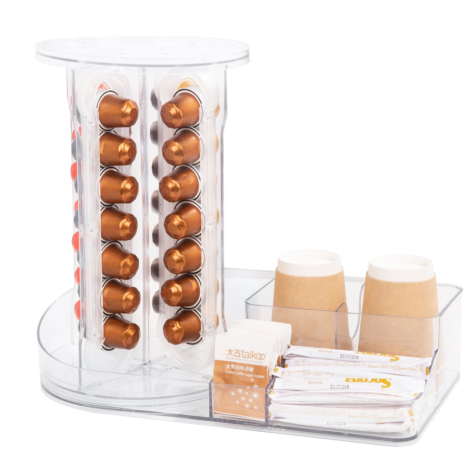 Coffee Pod Holder Carousel For 56 espersso Pods, Kitchen Detachable ...