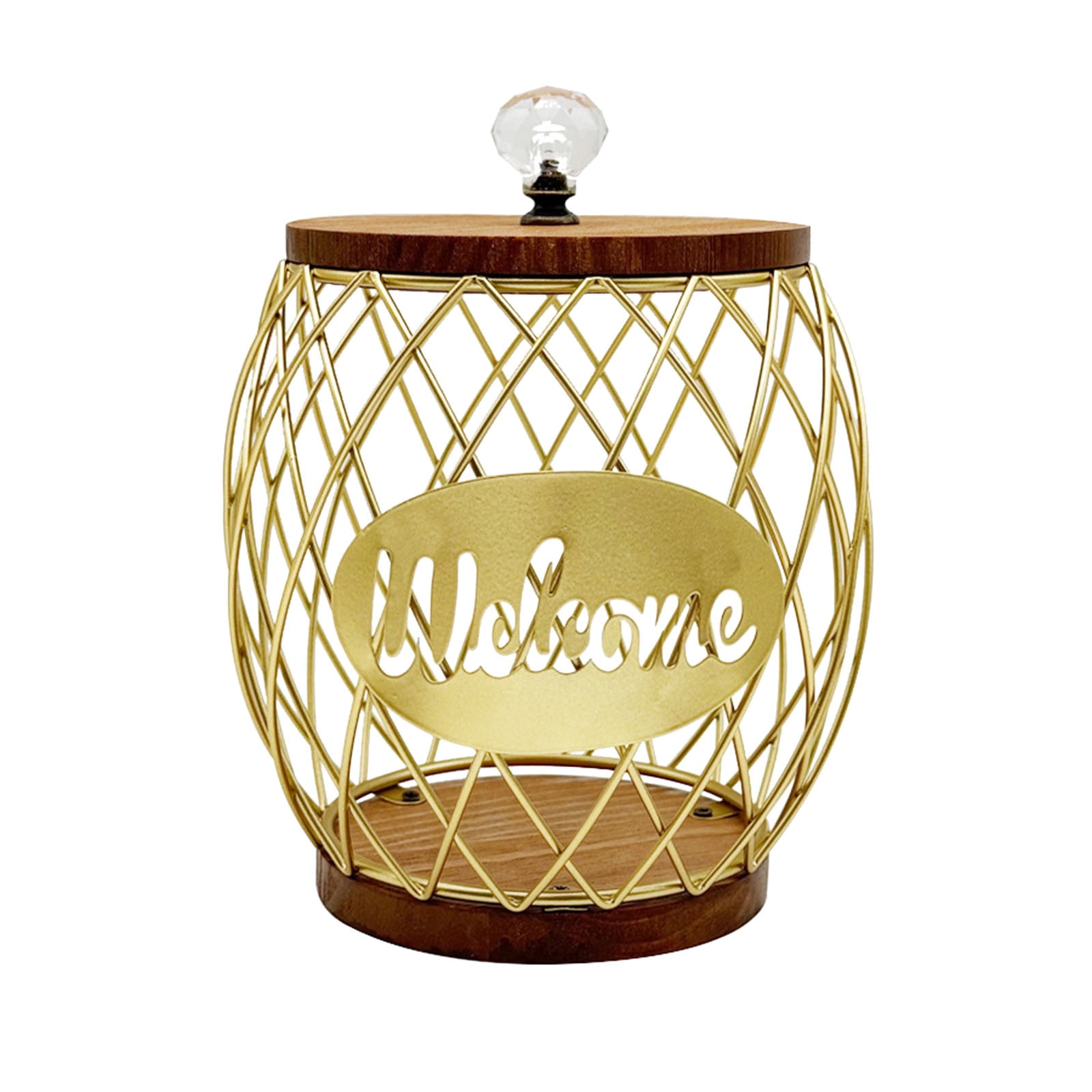 Coffee Pod Holder Coffee With Wooden Lid Coffee Pod Container Organizer ...