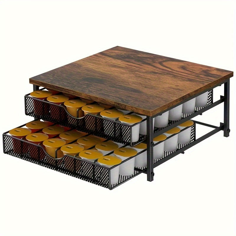 Coffee Pod Holder for Counter, Coffee Storage Drawer Organizer with ...